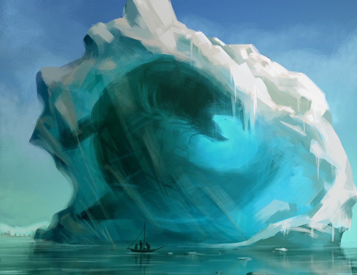 how to draw something frozen in ice