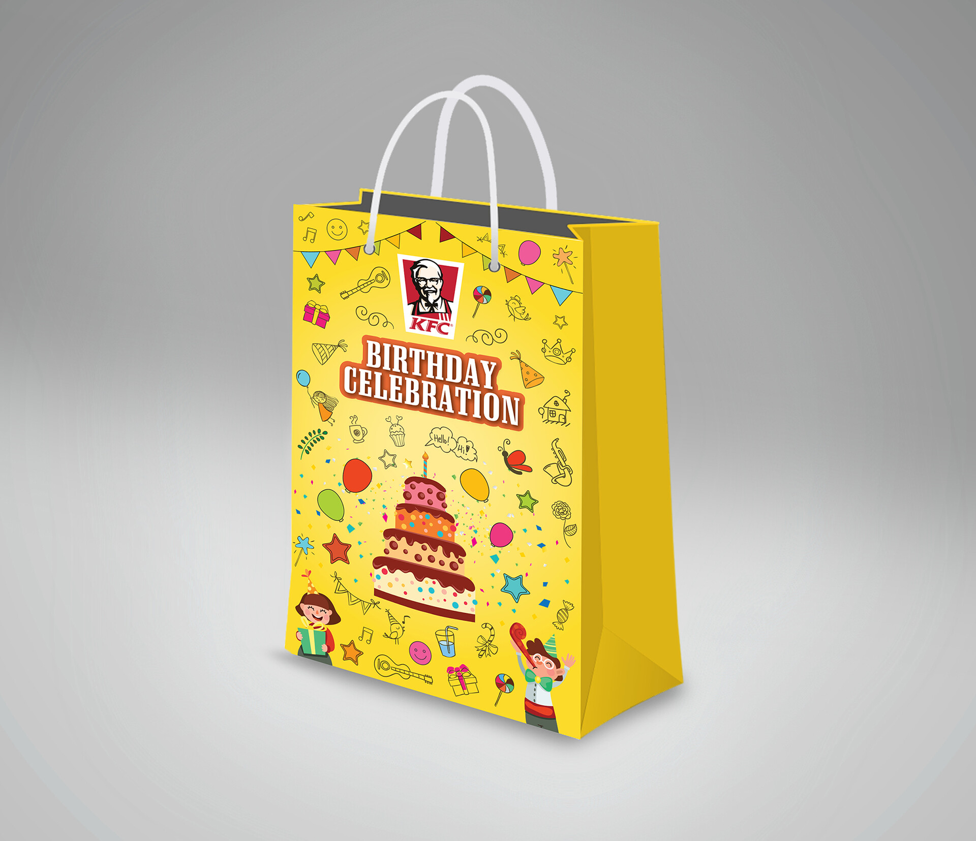 ArtStation - KFC Employee Birthday Celebration Paper Bag