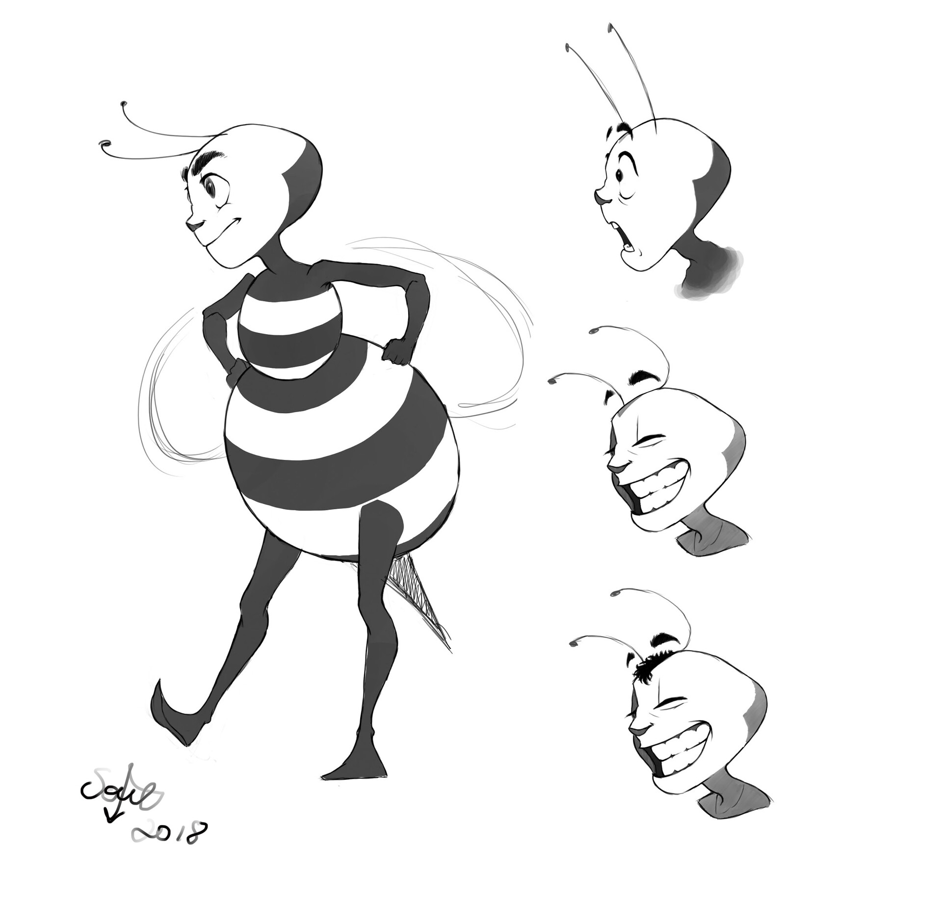 ArtStation - Bee character design for short film project “Buzz Kill ...