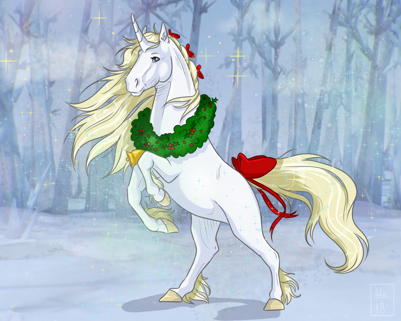 ArtStation - Christmas Unicorn