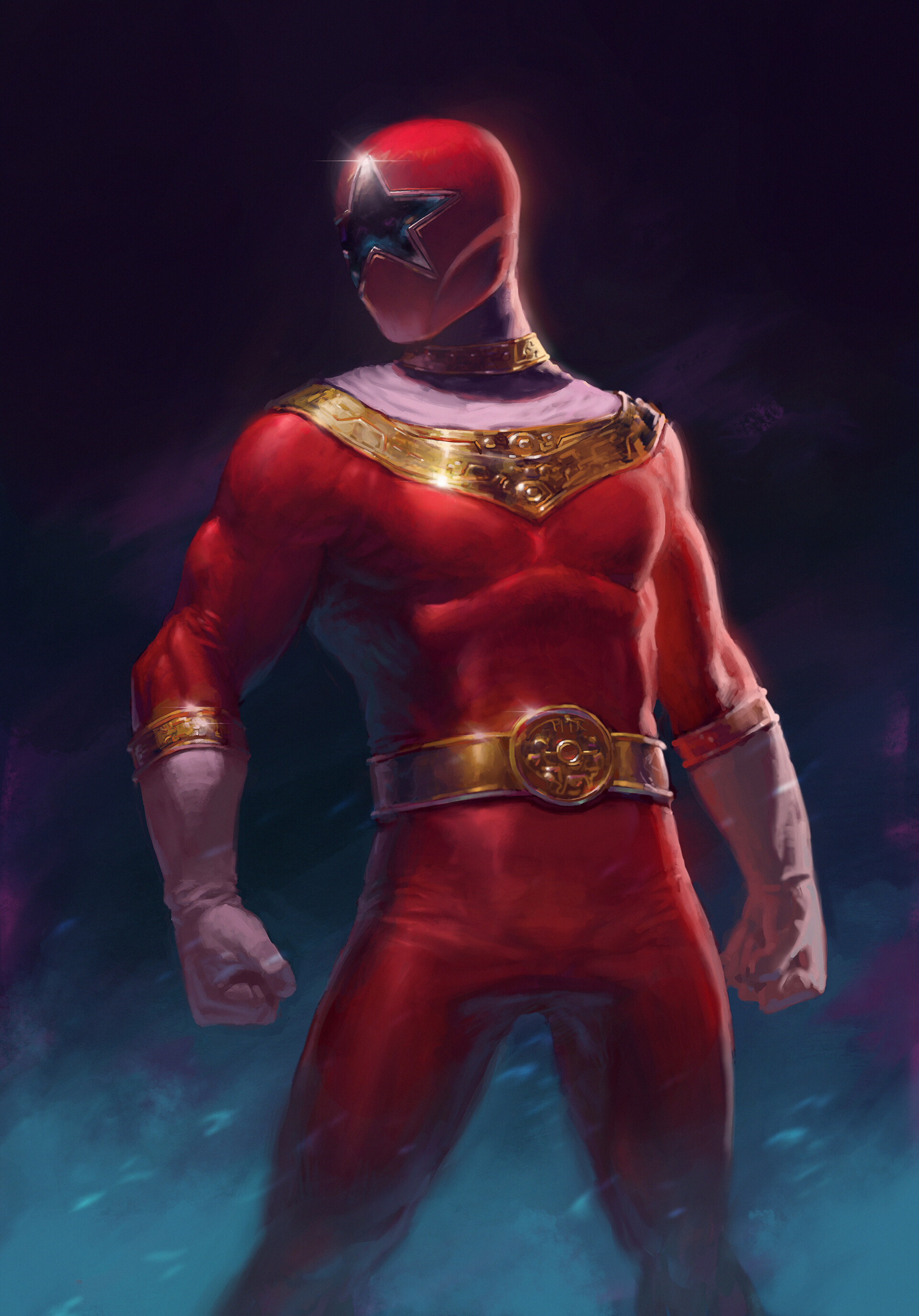 Artstation Red Zeo Ranger Fanart
