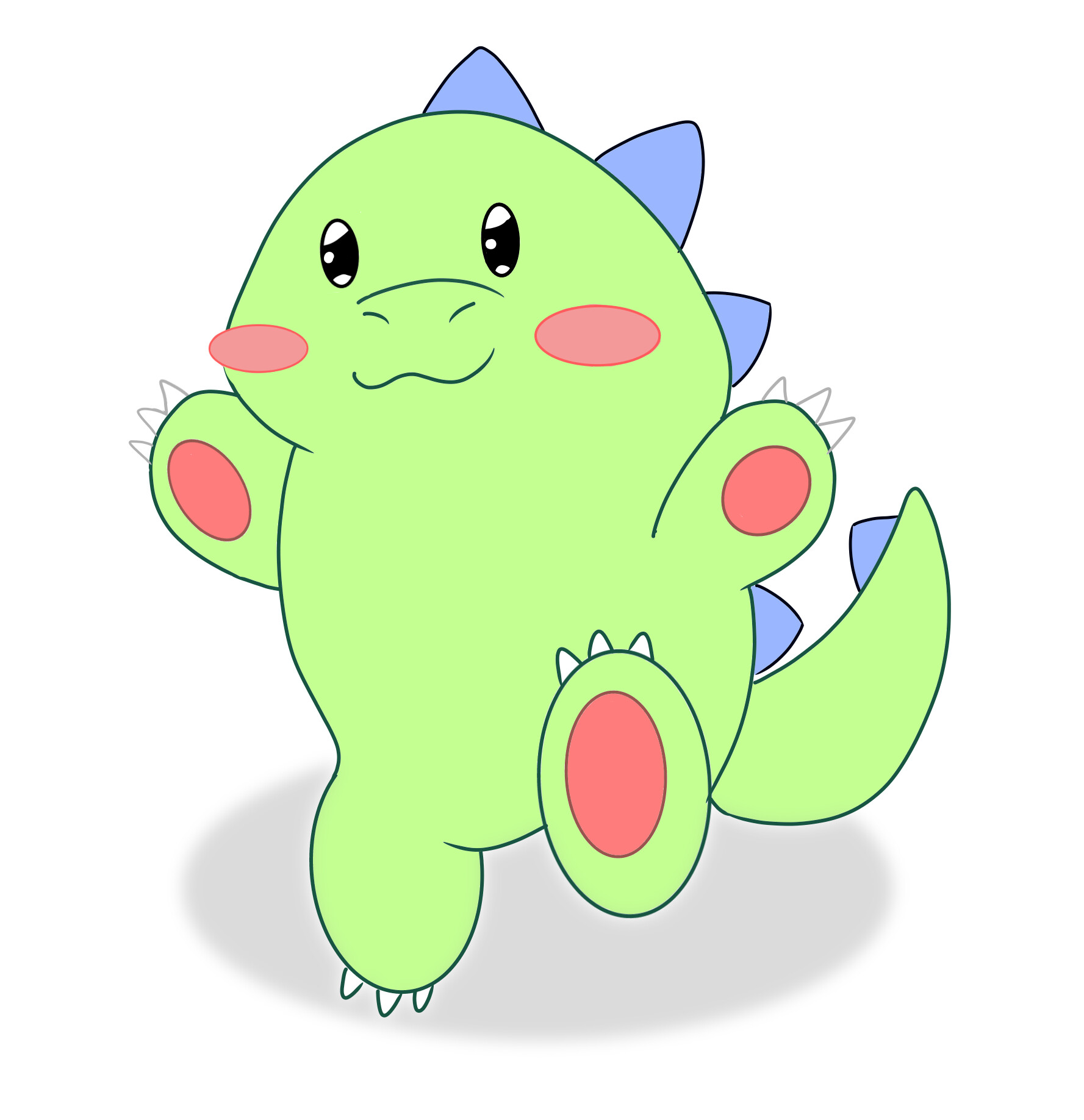 how to draw chibi dinosaur