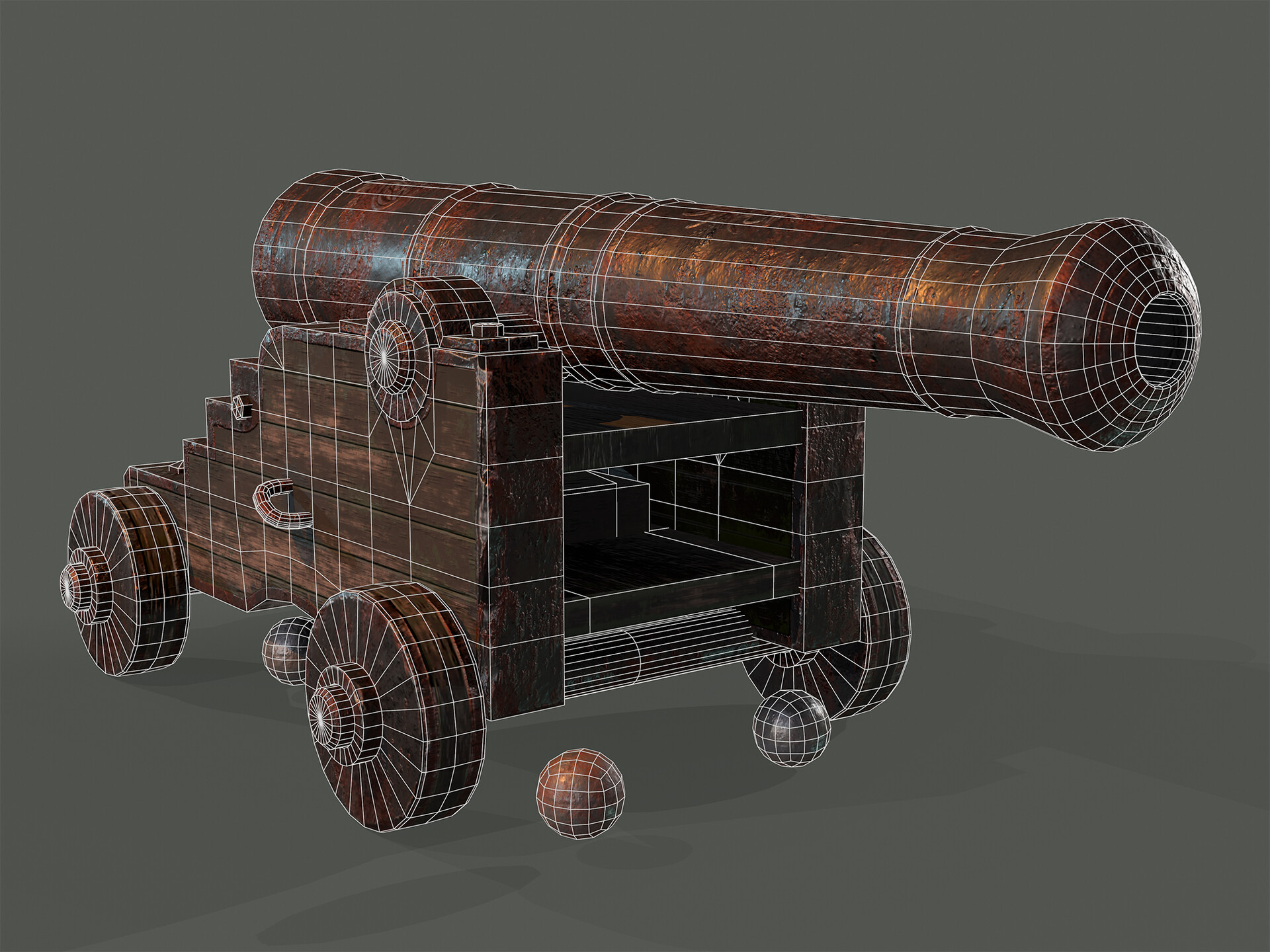 Oliver Pollard - Game Artist - 17th Century Galleon Cannon
