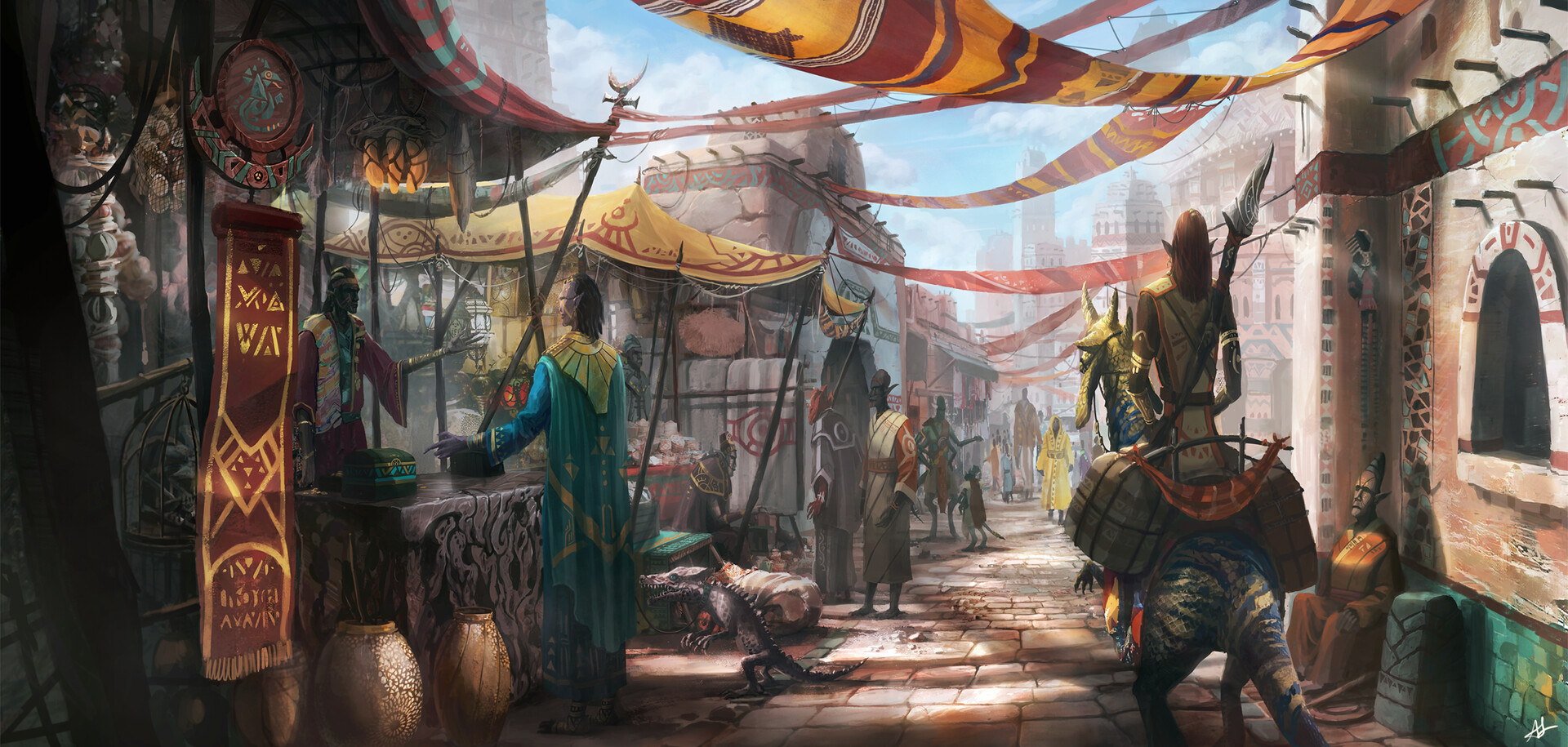 ArtStation - Market at the afternoon