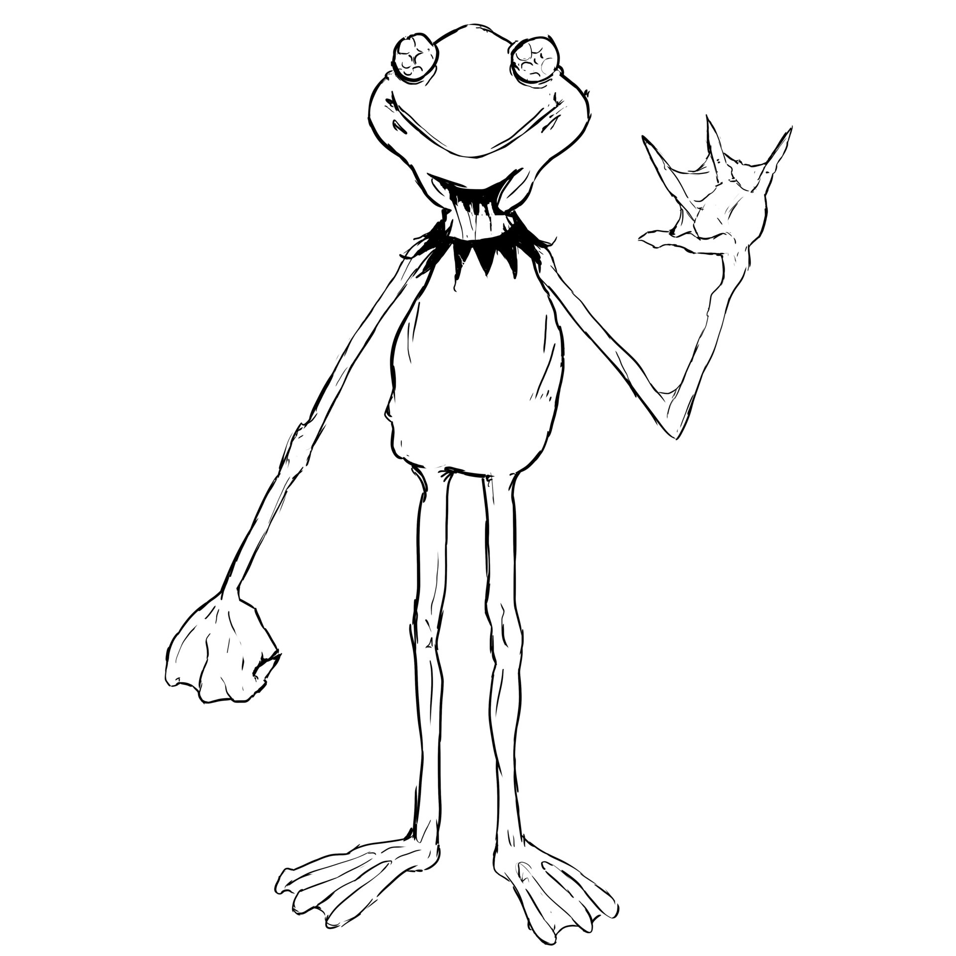 how to draw kermit in love