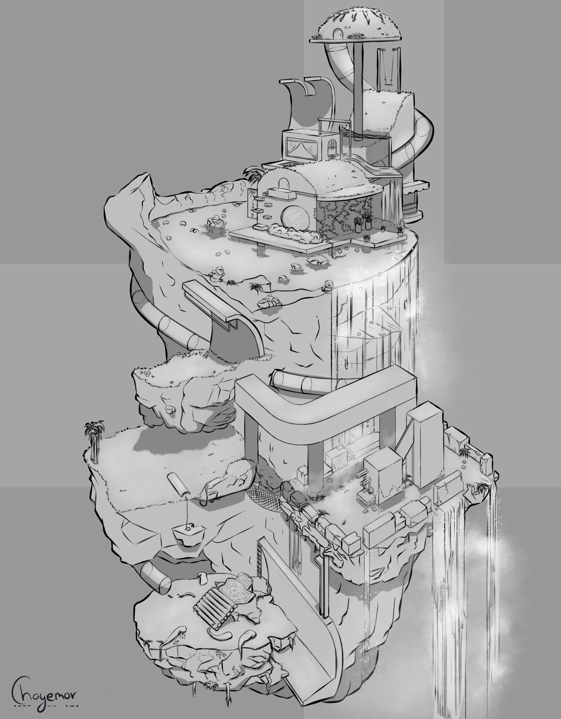 ArtStation - Vis Dev Environment - Parkour Varsity Club House