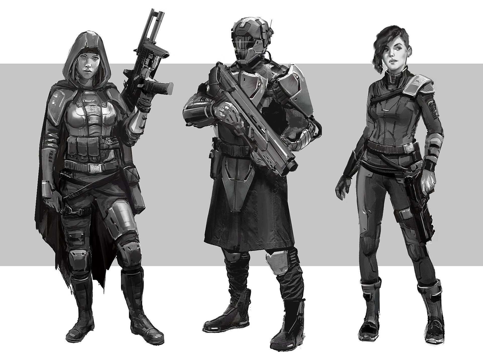 ArtStation - sci fi concept character- sketches