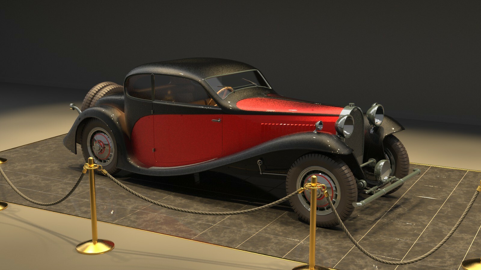 Karlijn Koning - Bugatti 50T Oldtimer car