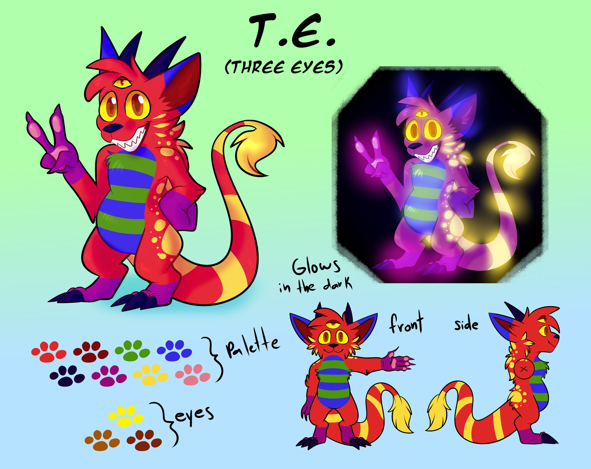 ArtStation - Three eyes reference sheet