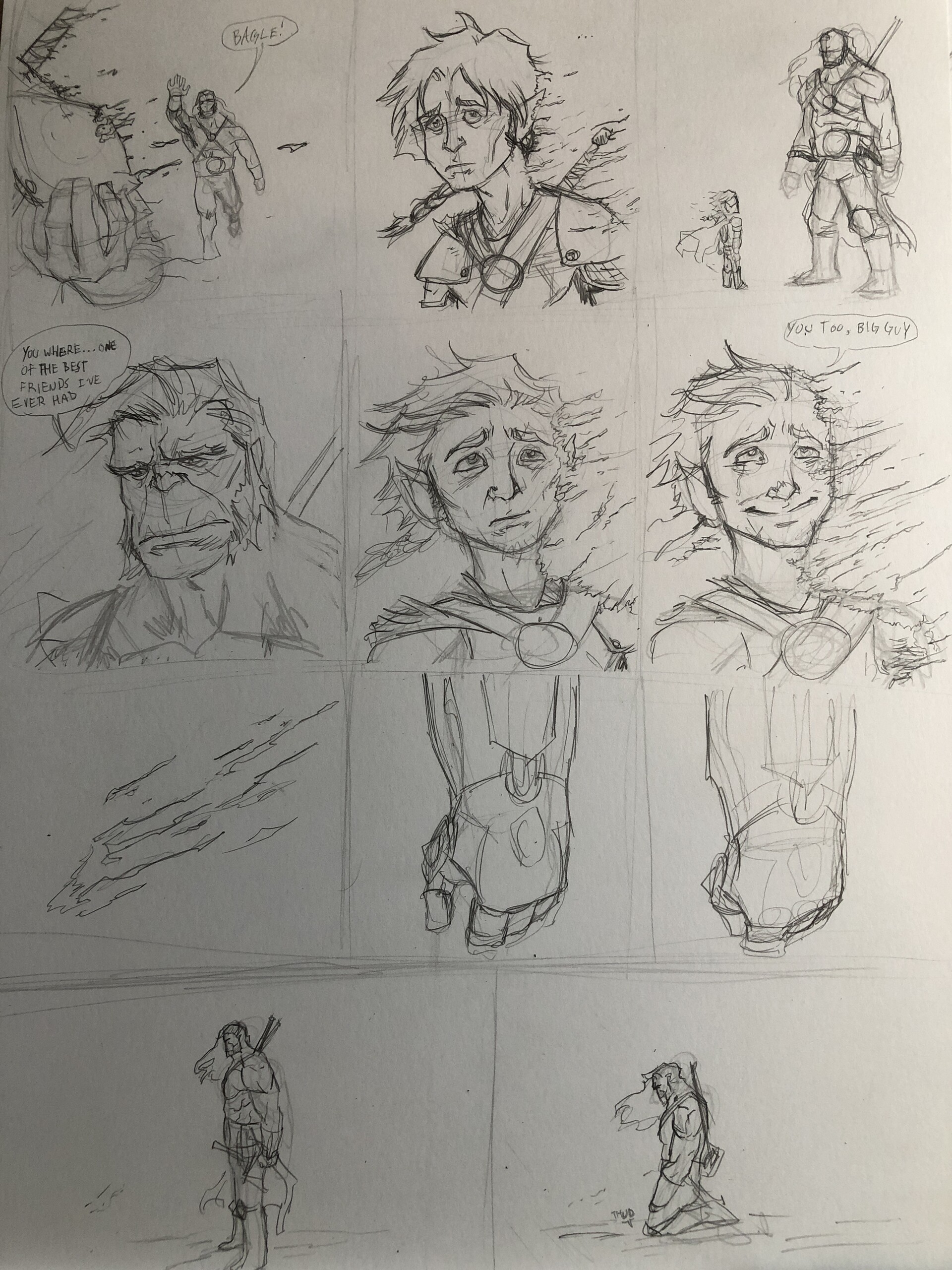 ArtStation - DnD "goodbye" Comic Page- Roughs