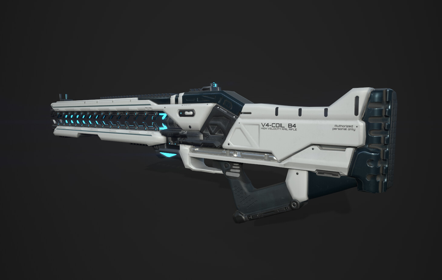 ArtStation - Futuristic Railgun, Adrián Moreno Gómez