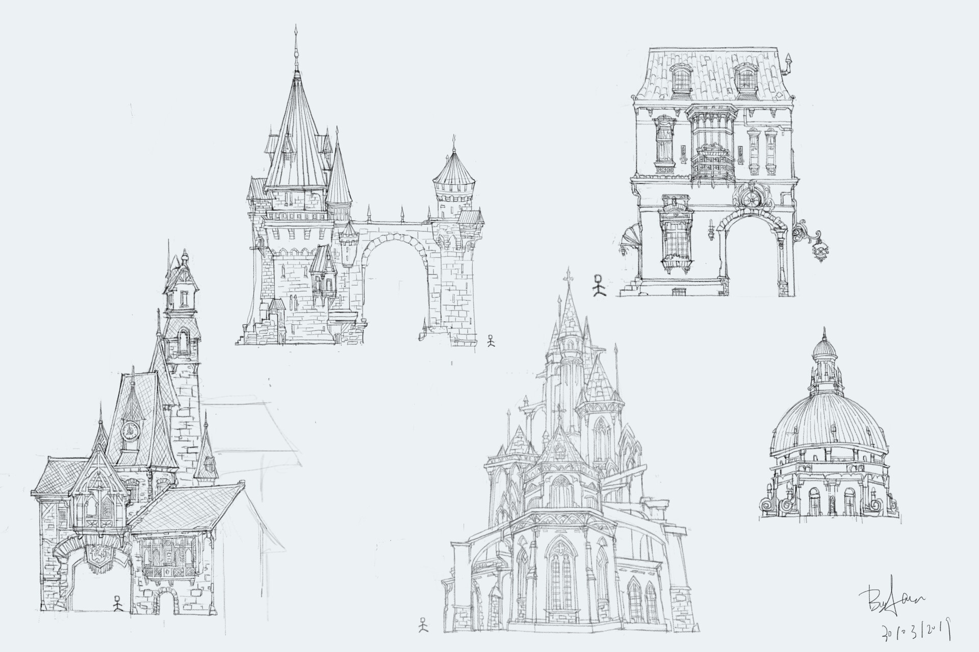 ArtStation - European traditional building study