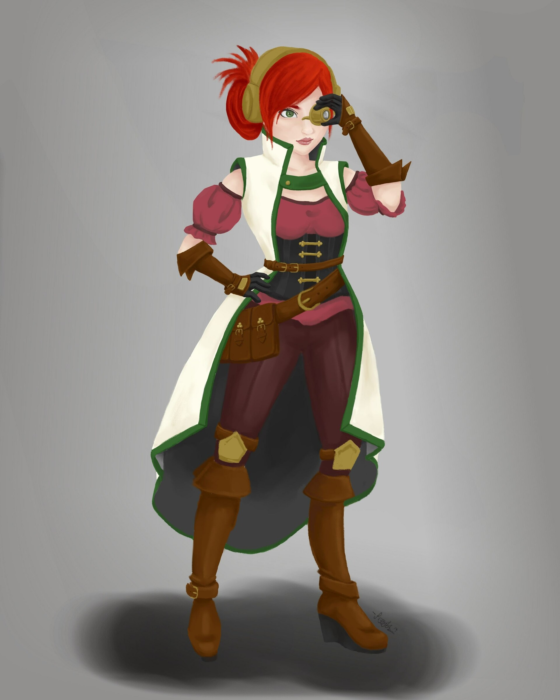ArtStation - Steampunk Girl (D&D Character Commission)