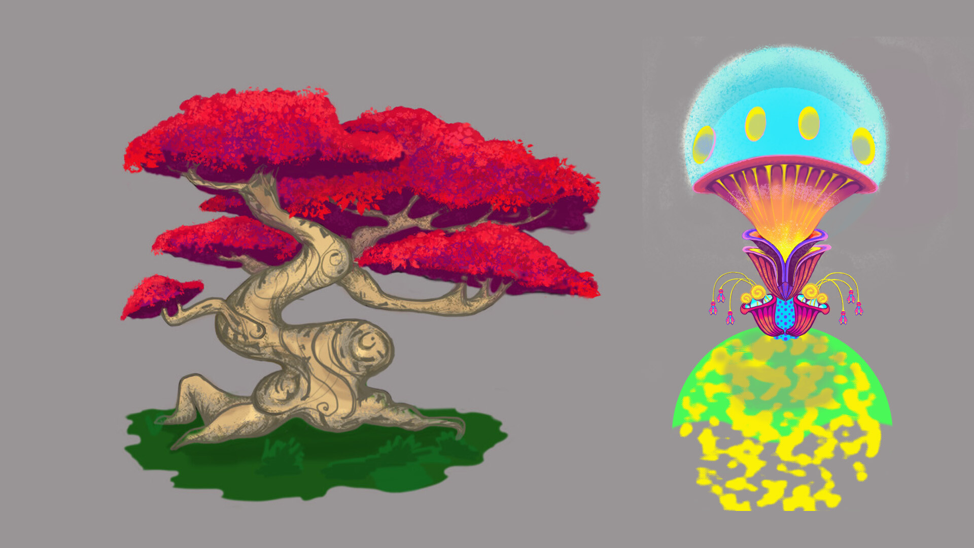 ArtStation - Alien trees research