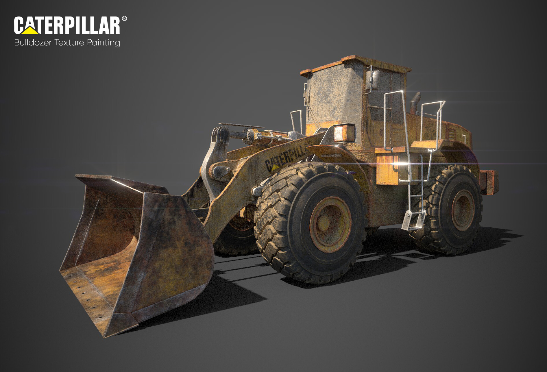 ArtStation - CAT Bulldozer 3D Texture Painting