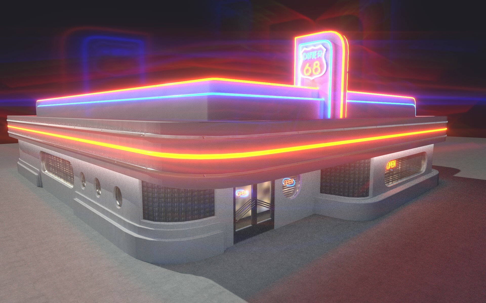 Bobby Singer - 1950s Diner Streamline moderne style