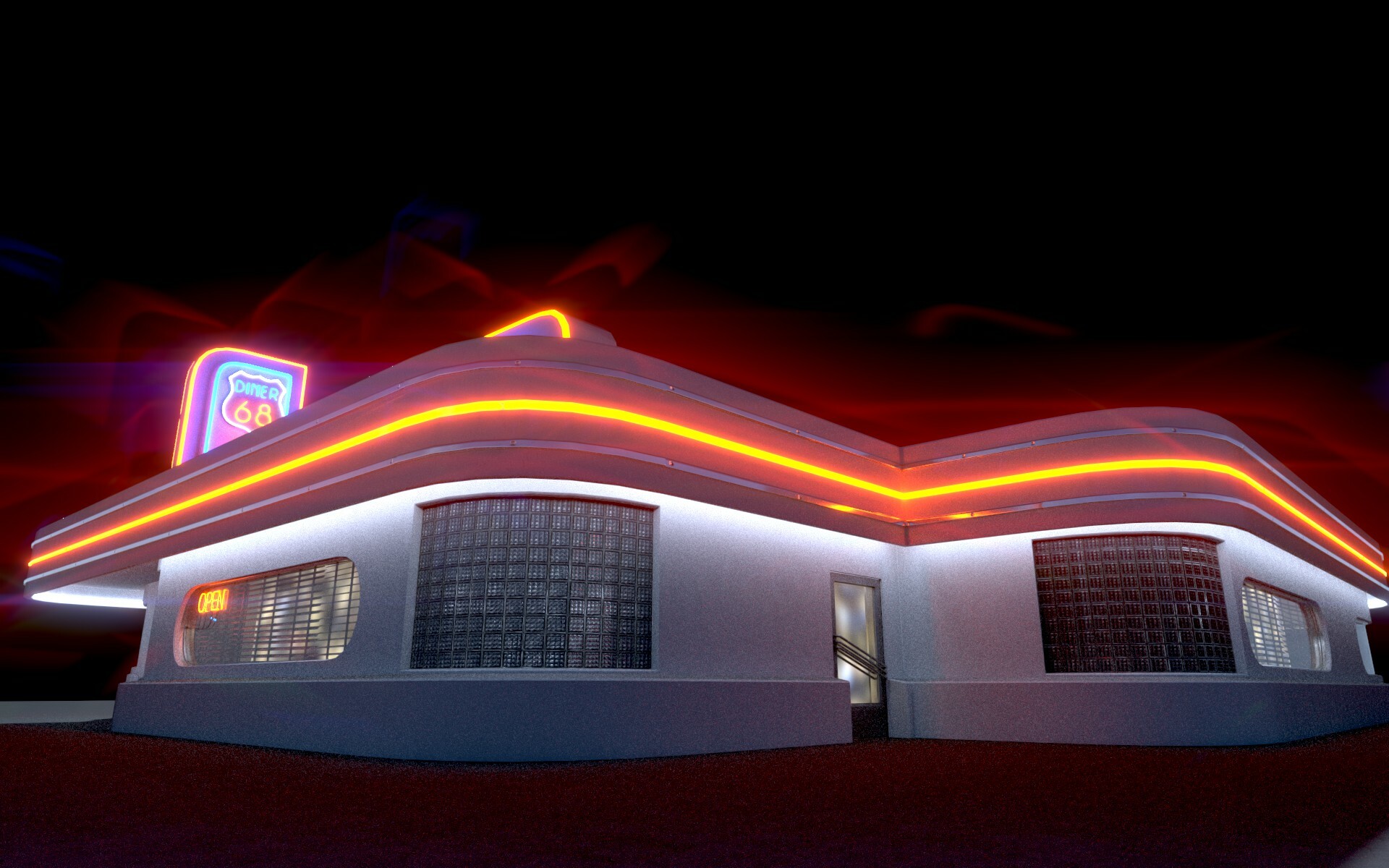 Bobby Singer - 1950s Diner Streamline moderne style