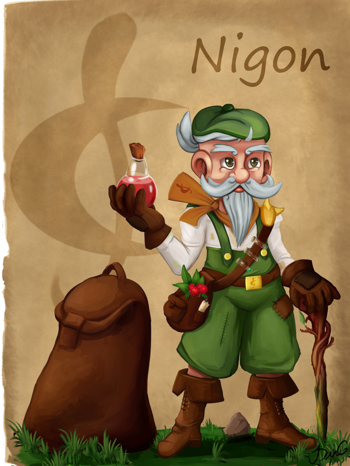 Dani Gerlach - DnD Character commission: Nigon the Artificer