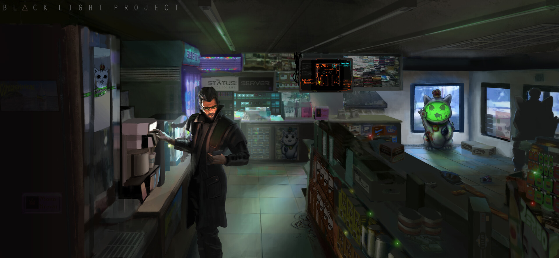 ArtStation - futuristic corner store design and illustration