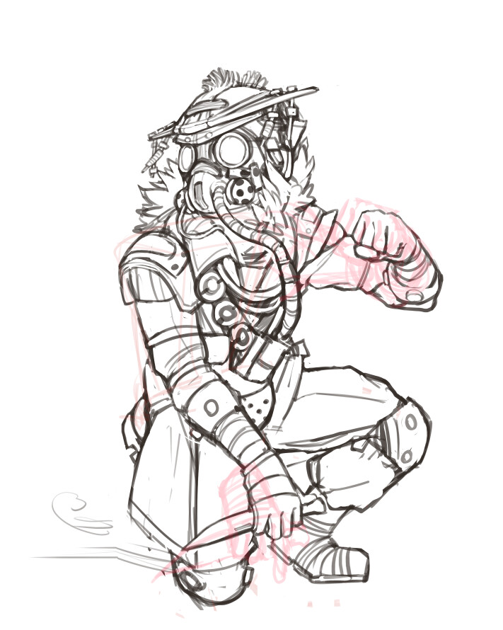 how to draw bloodhound apex