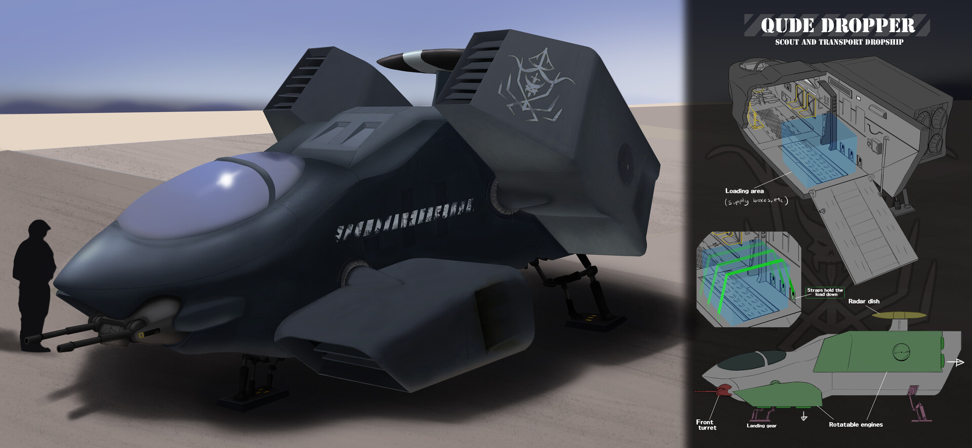 ArtStation - Transport Dropship concept art