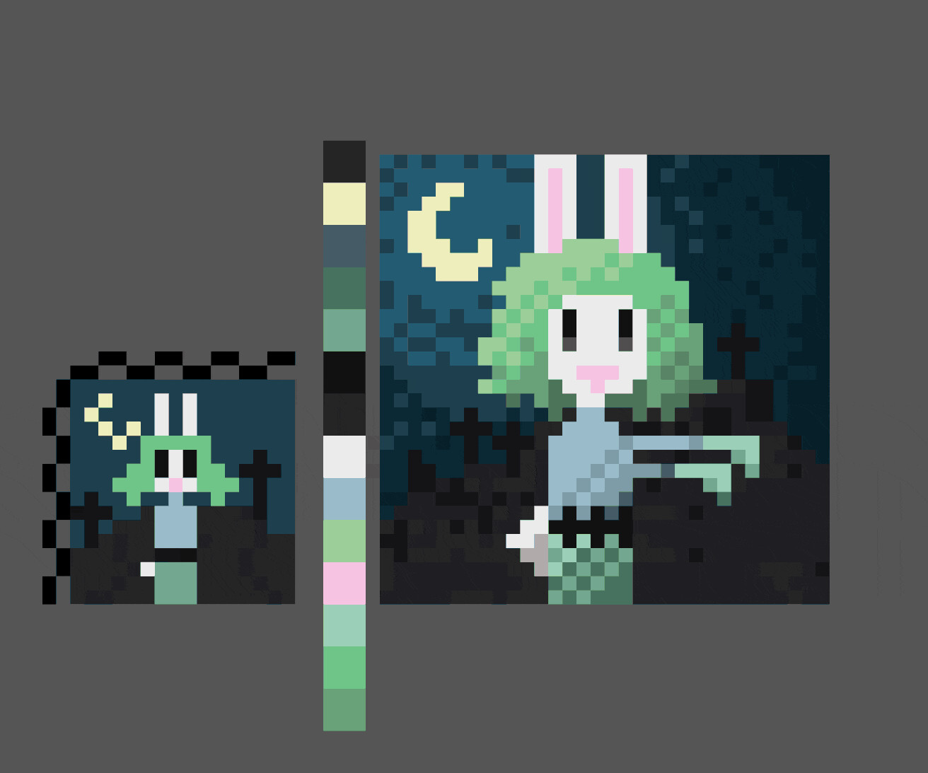 ArtStation - Bunny Zombie Pixel Art