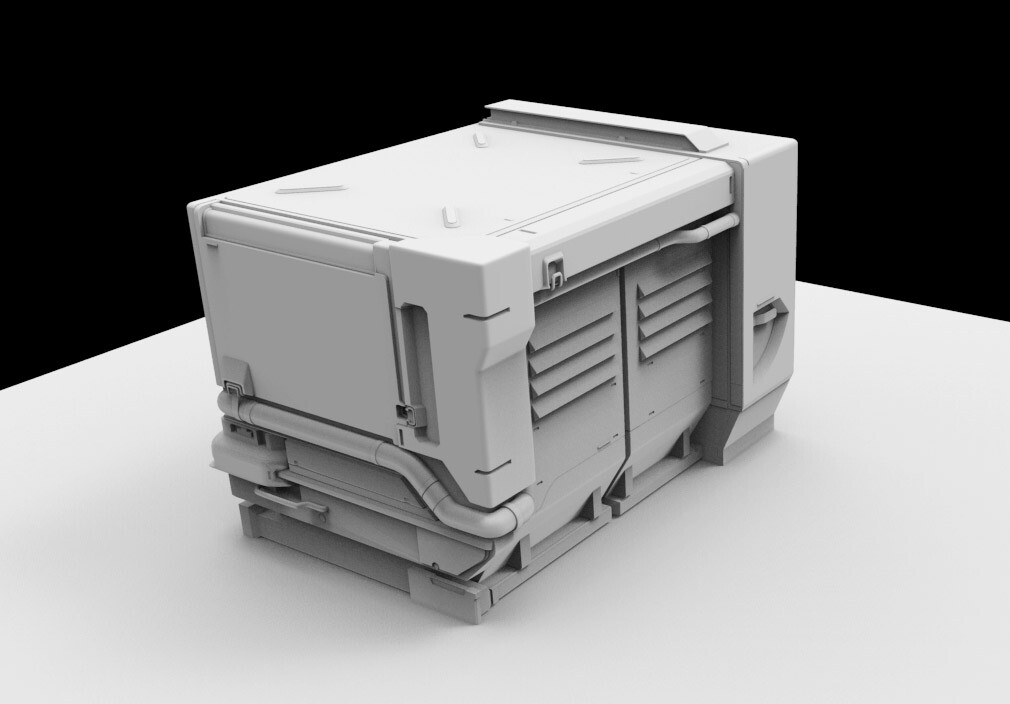ArtStation - 343 Mech Box High Poly
