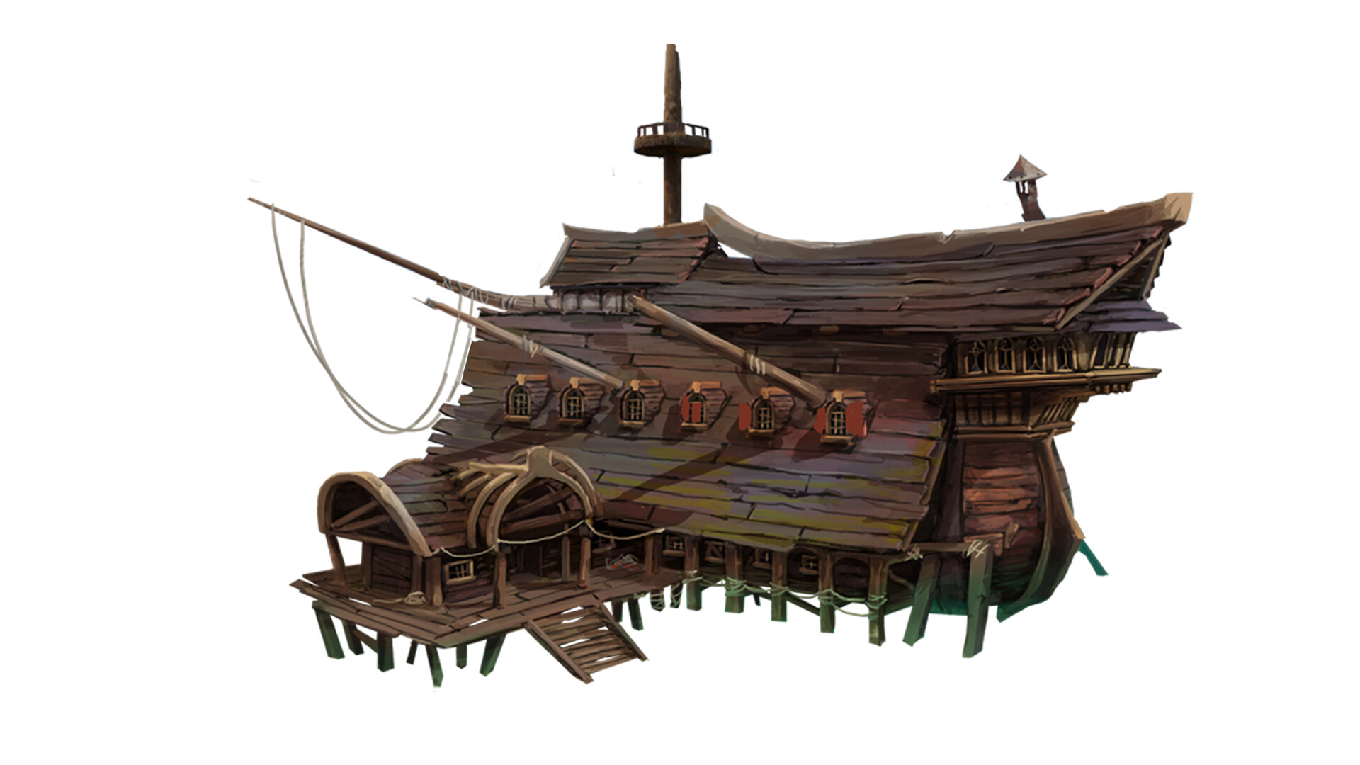 ArtStation - Wooden structures