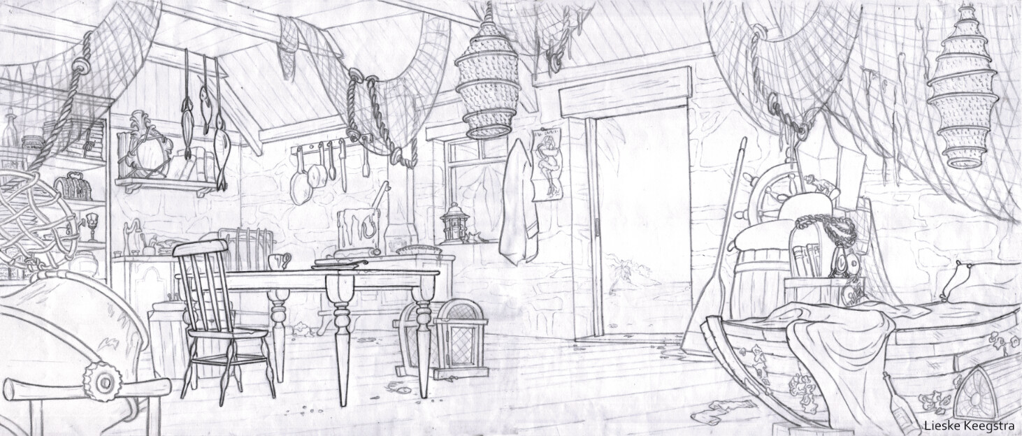 ArtStation - Layout - Fisherman's hut