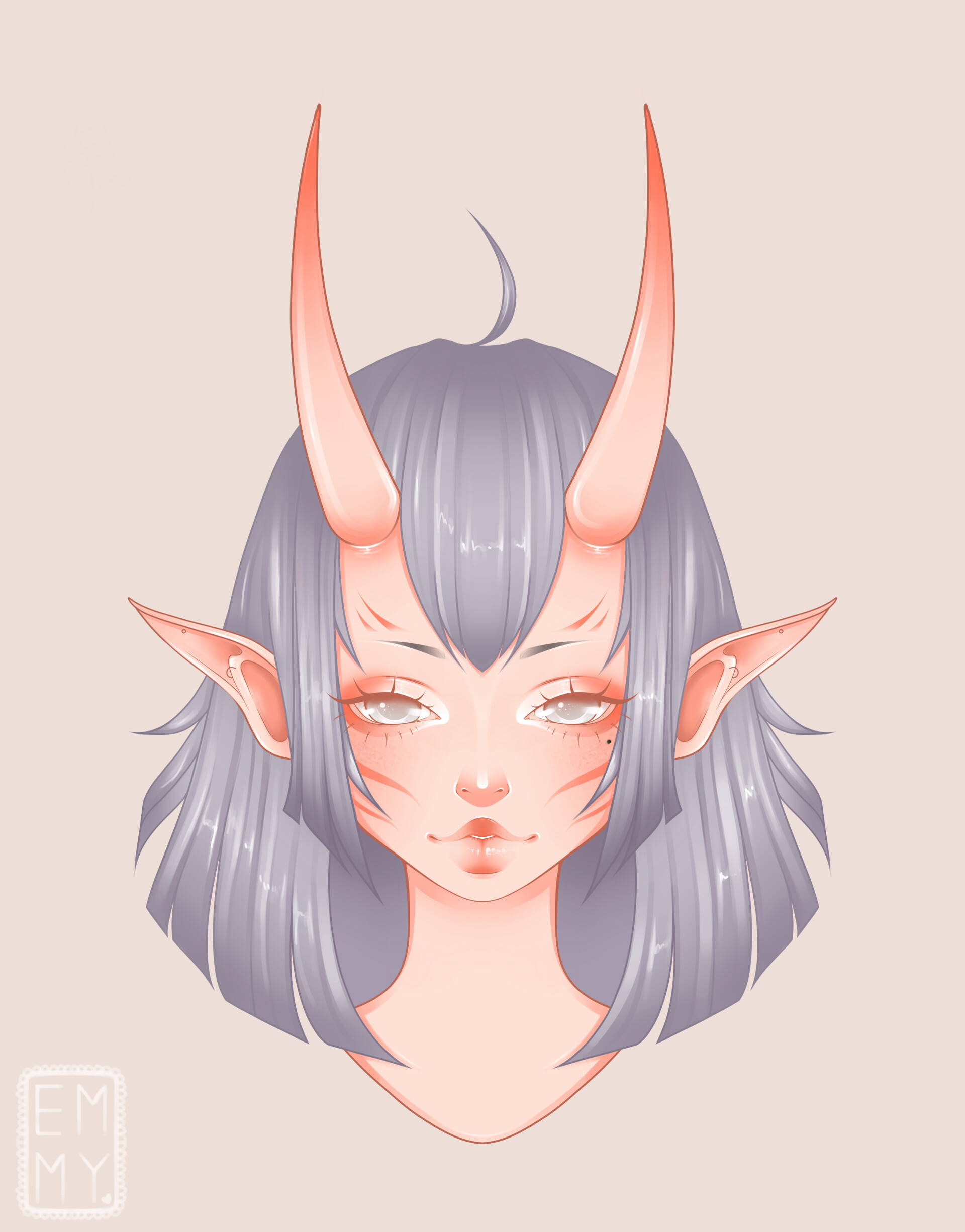 ArtStation - Final Oni Girl Face Design