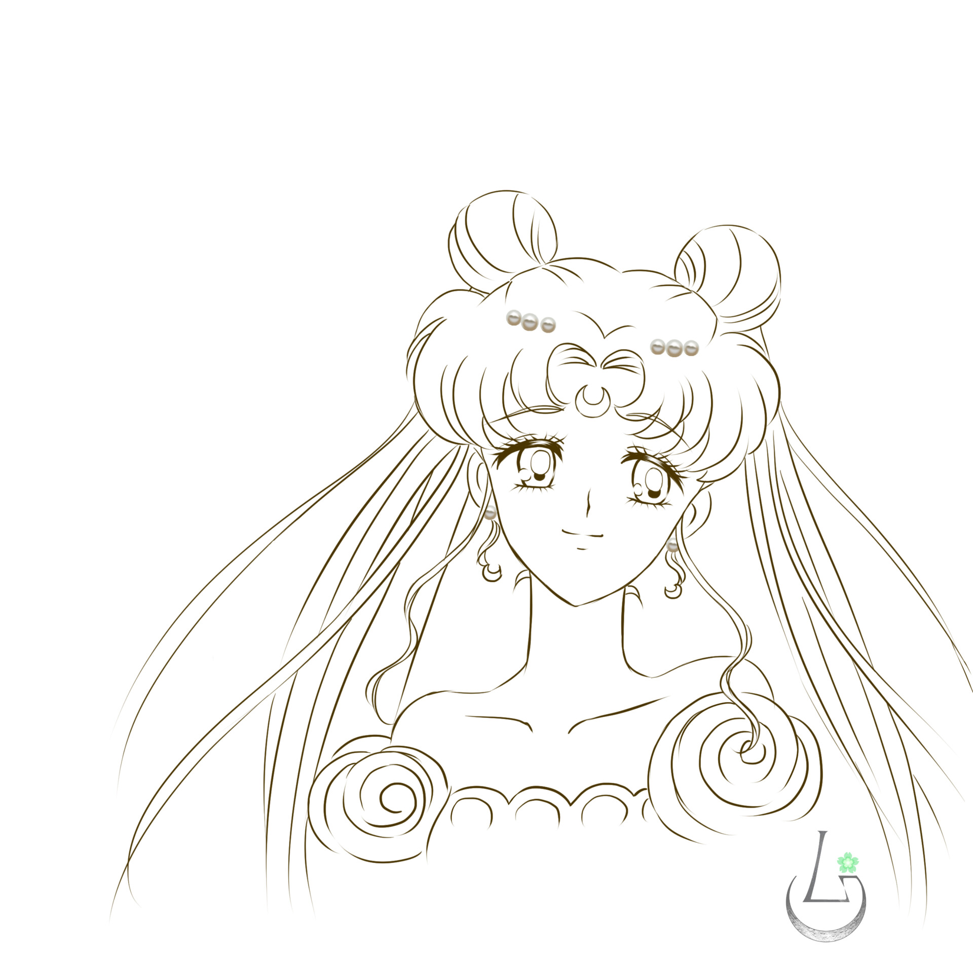 queen serenity coloring page