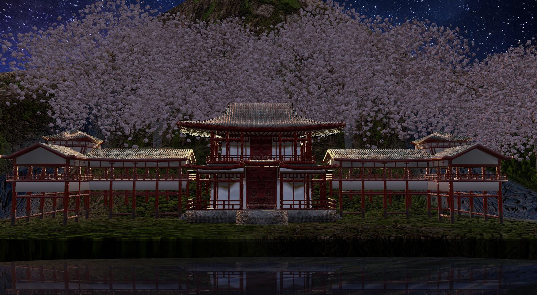 ArtStation - Japanese temple at night