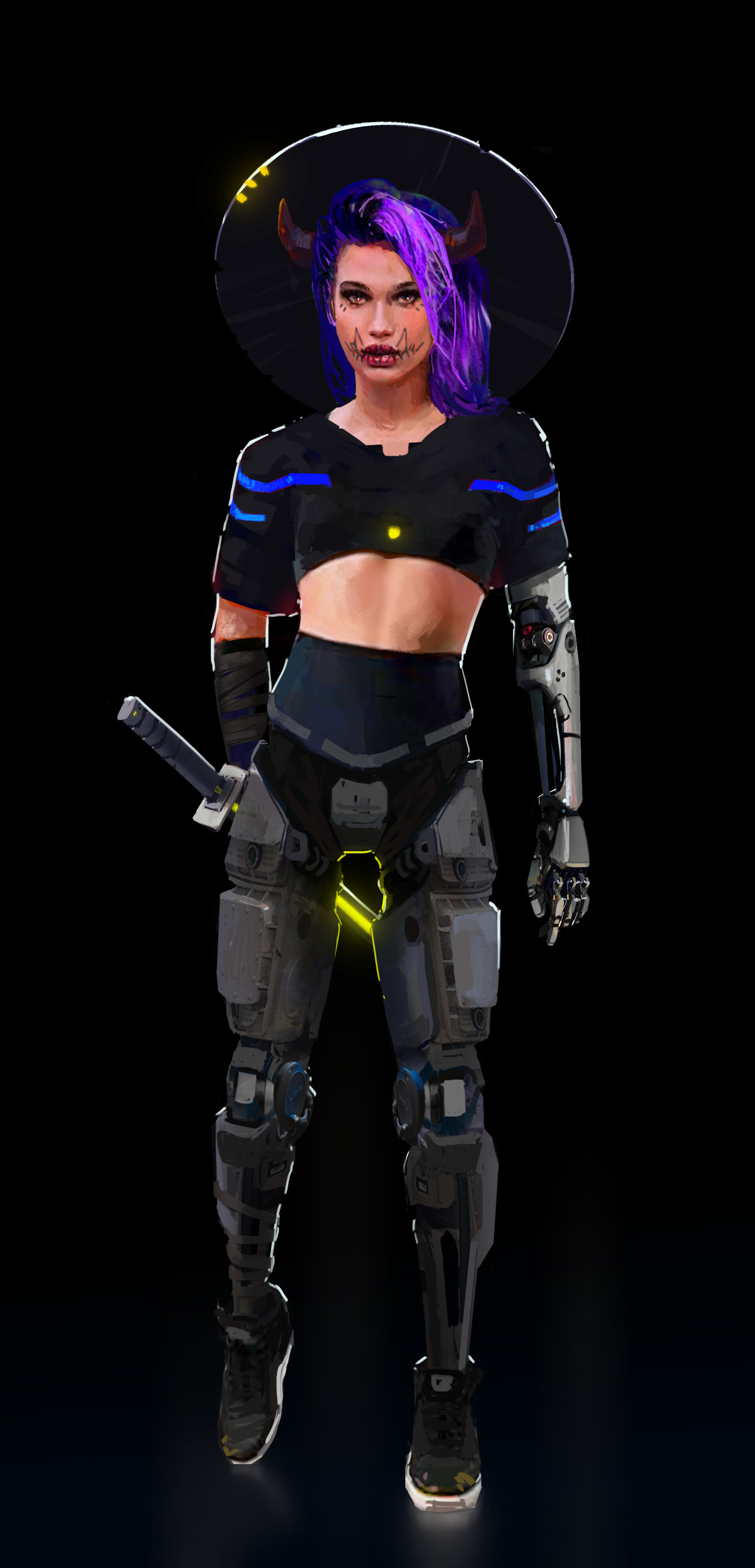 ArtStation - Cyborg demon blade