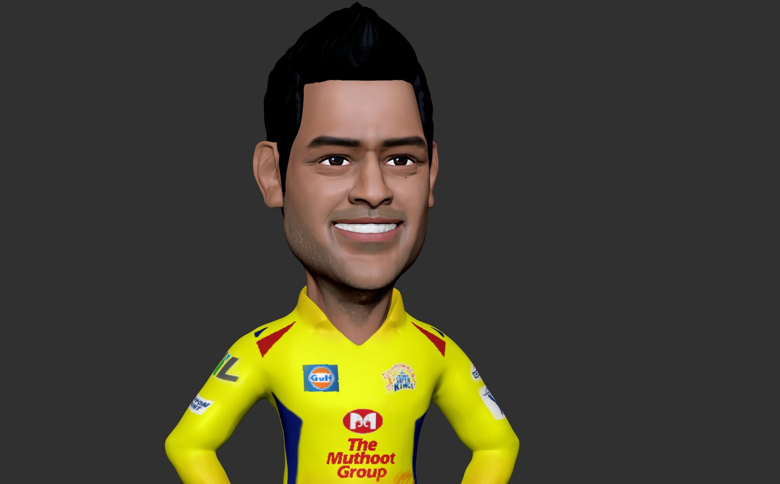 iKix My3D - 3D figurine of CSK Captain - MS Dhoni