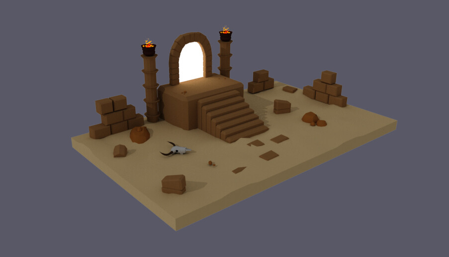 ArtStation - Desert Dungeon Entrance