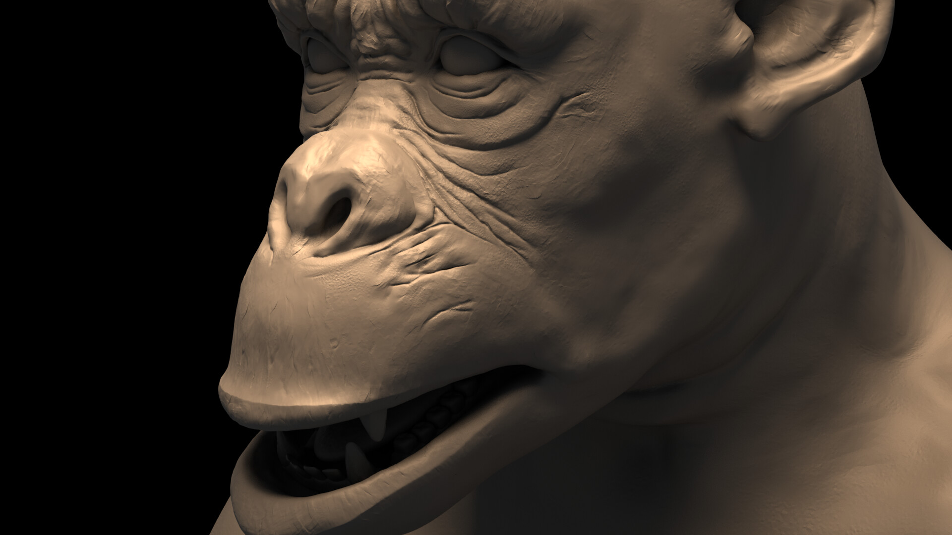 ArtStation - Chimpanzee Head