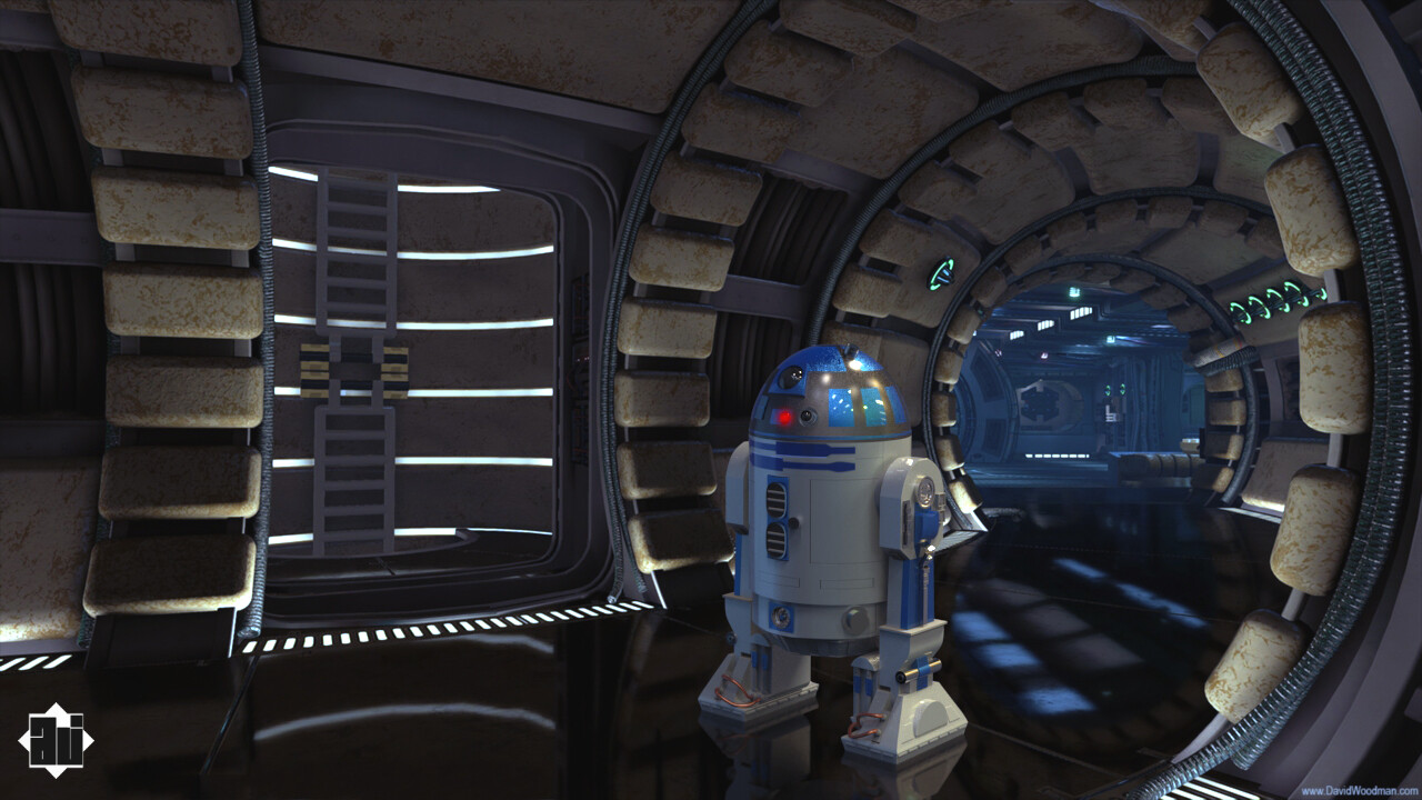ArtStation - R2 D2 in the Millennium Falcon