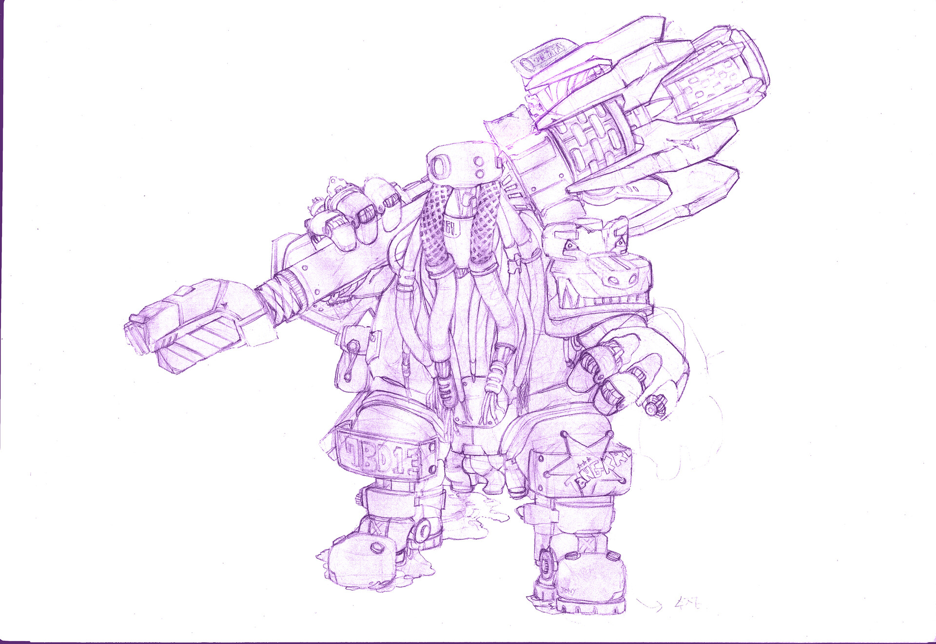 ArtStation - reggae robot/ funky ninja/SF stewardess/ drawing sketch~