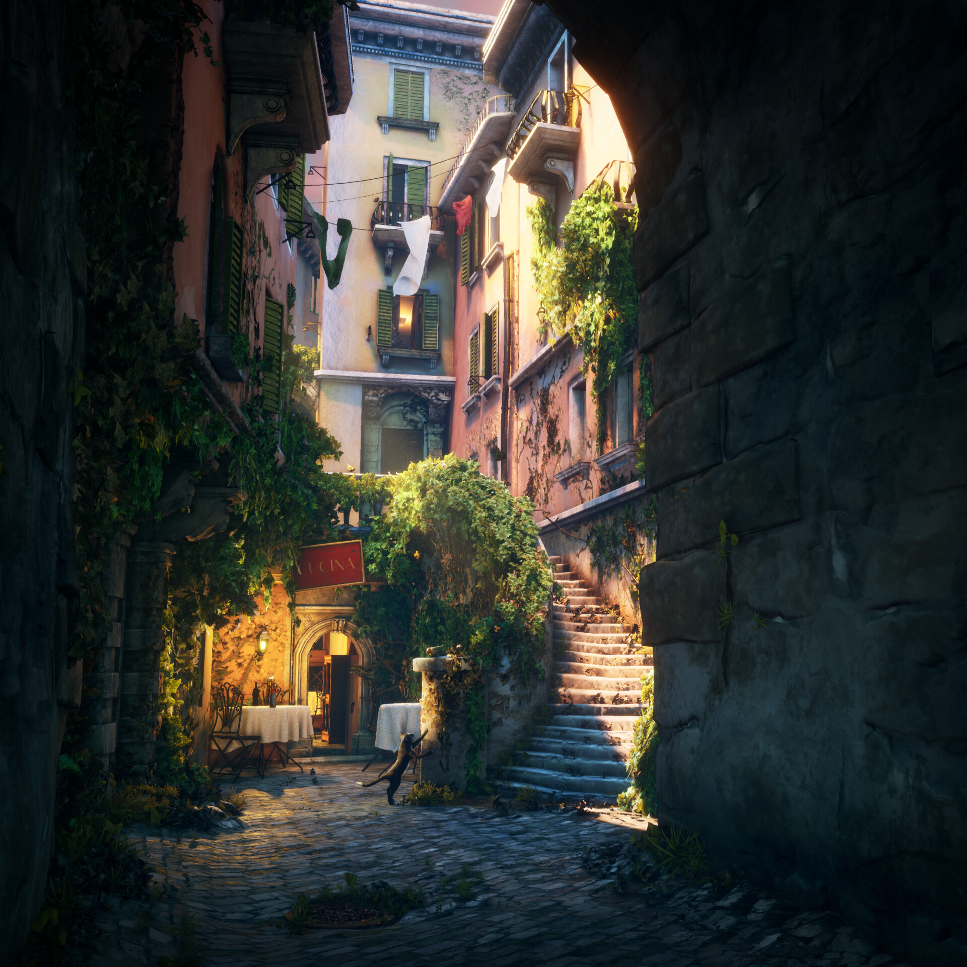 ArtStation - Cozy Italian Alley