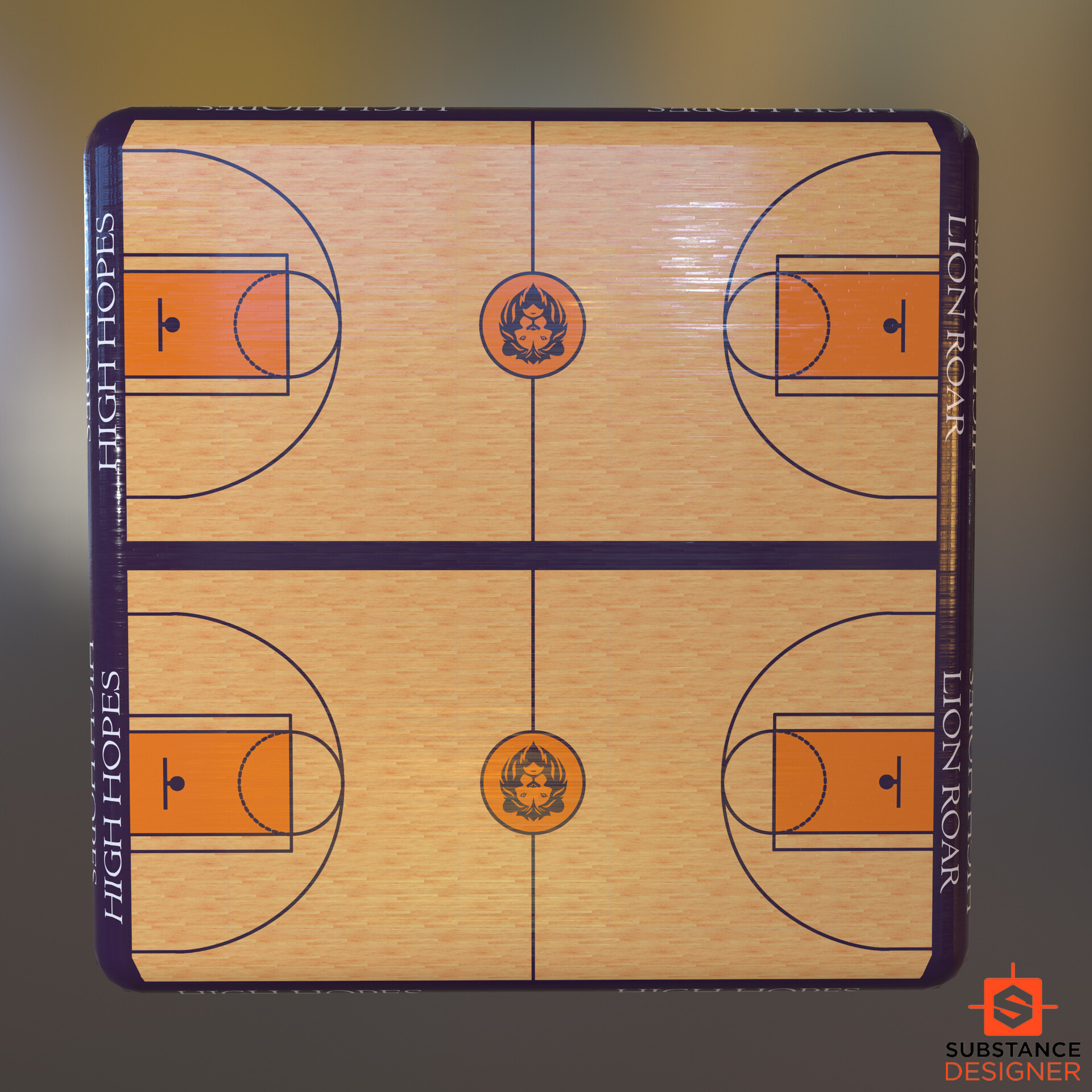 ArtStation - Basketball court material