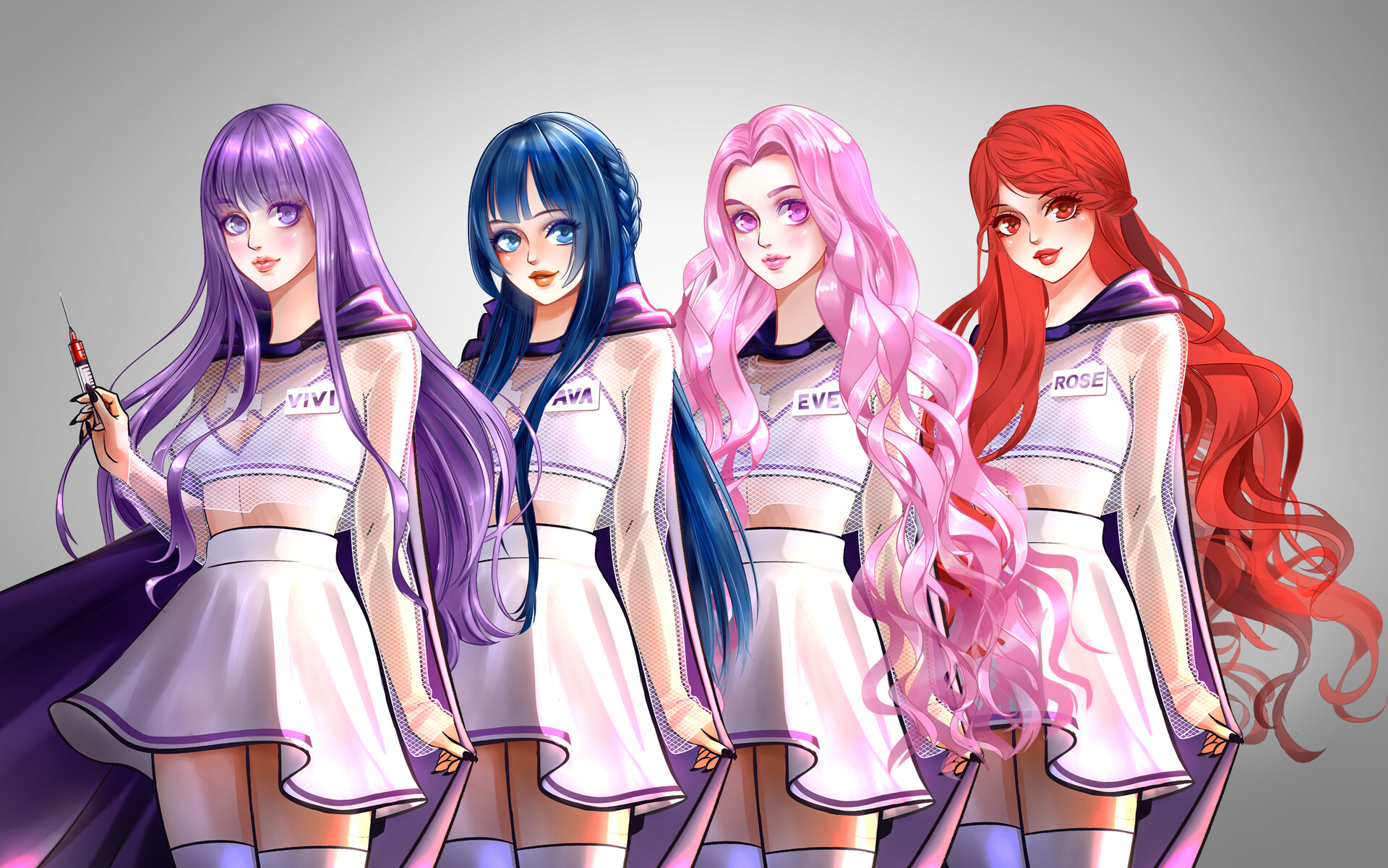 ArtStation - Bloodtype Vampire nurses series | Vampedia