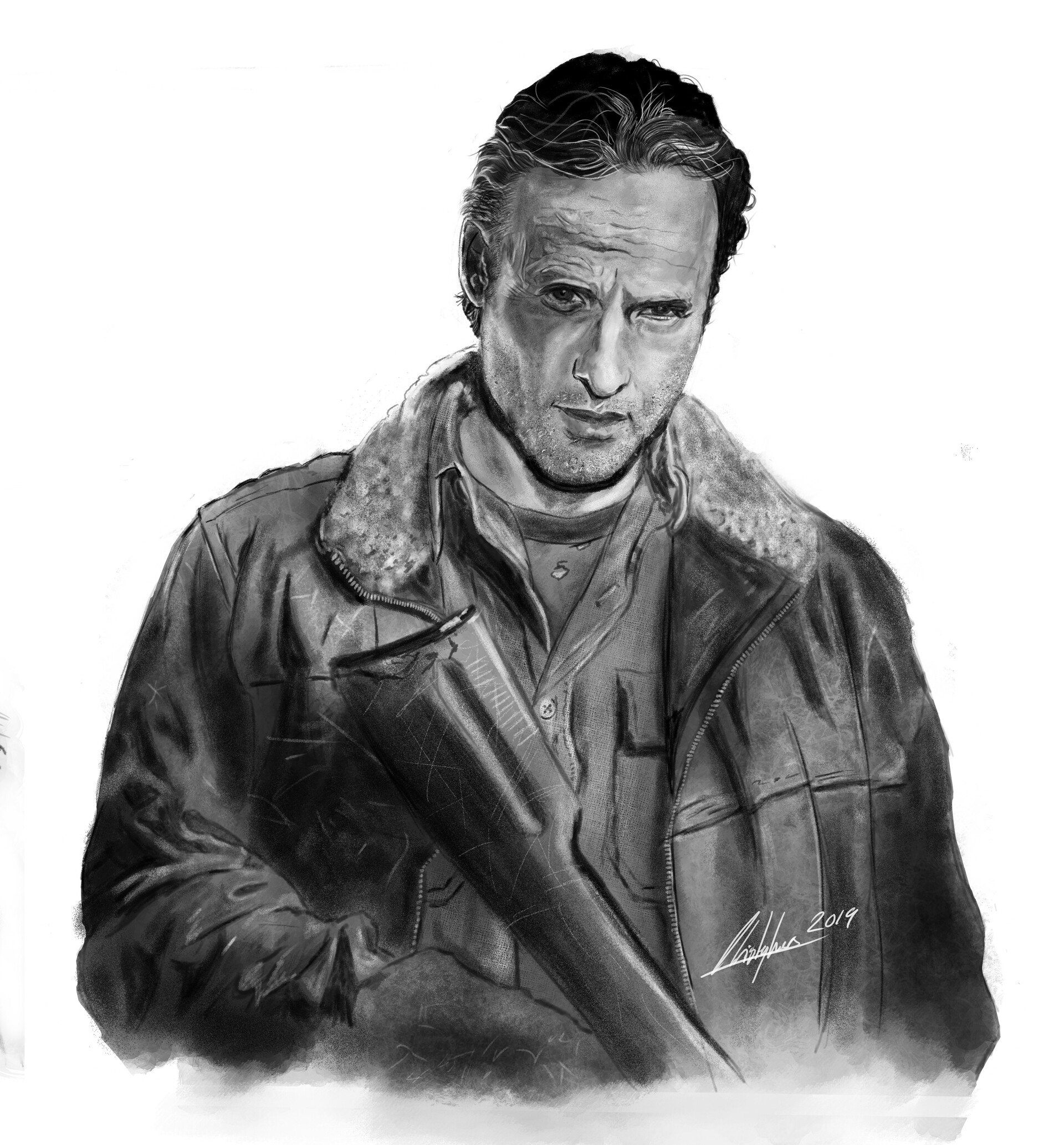 ArtStation - Rick-The Walking Dead