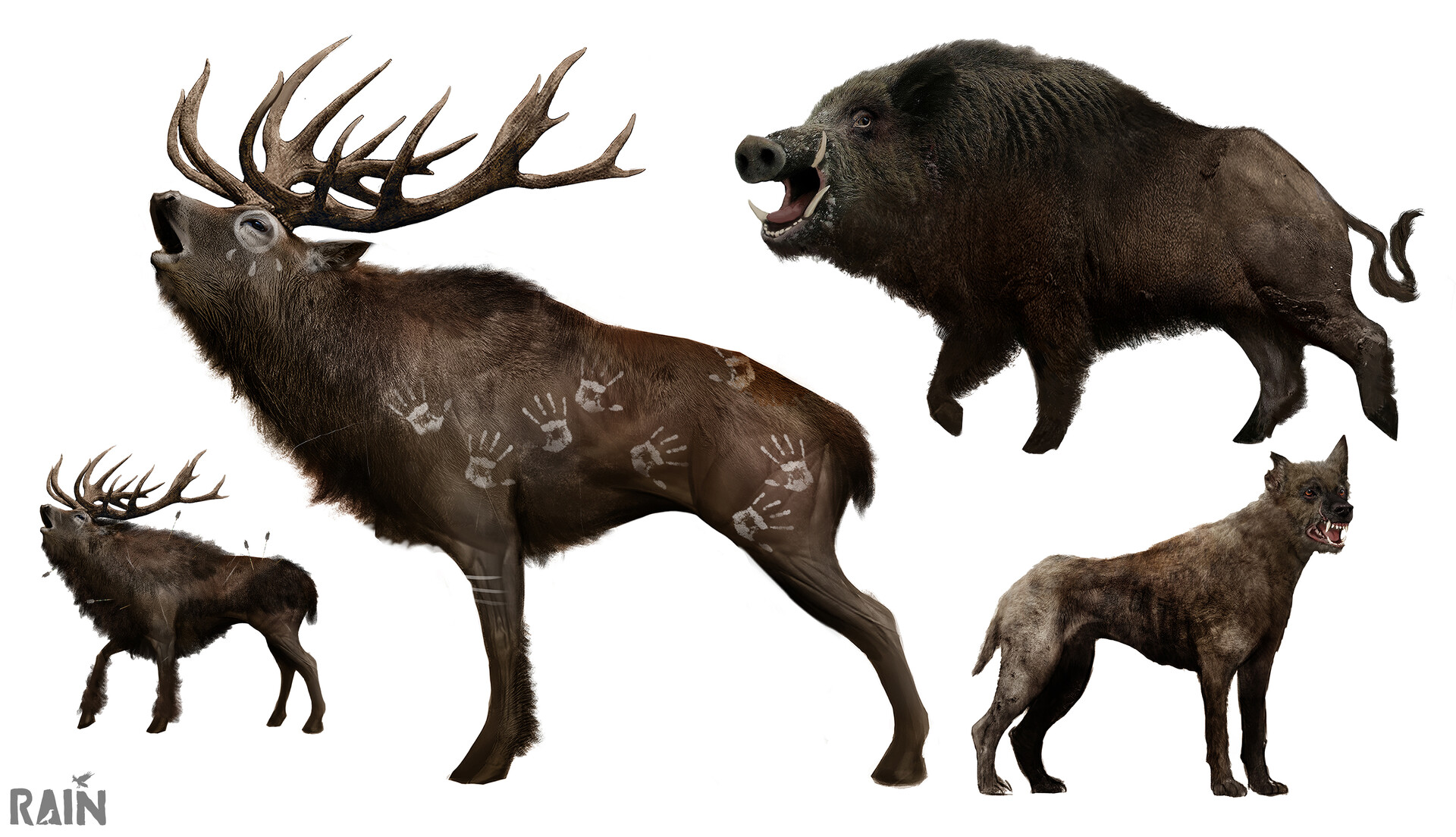 ArtStation - 'Rain' Animals