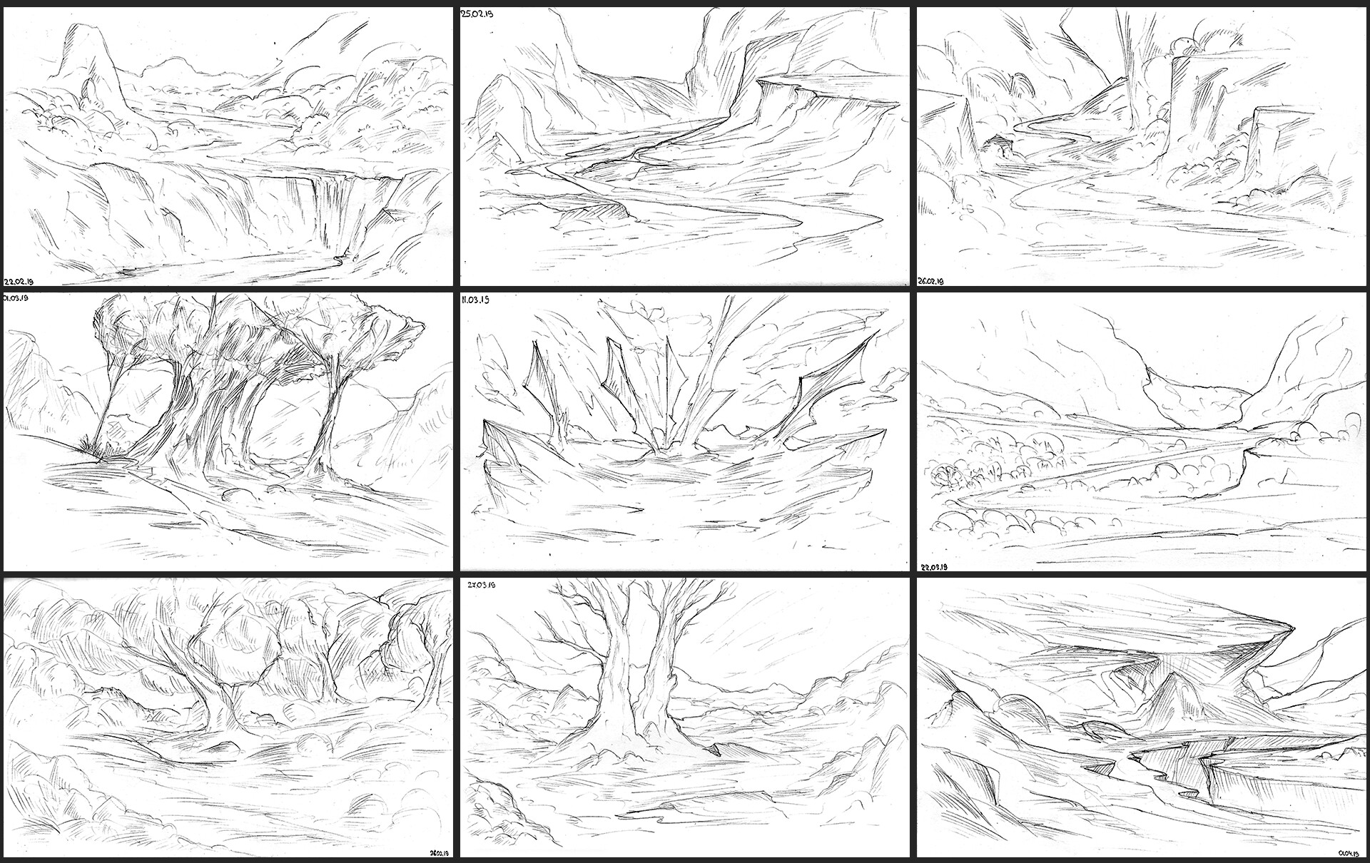 ArtStation - Landscape doodles