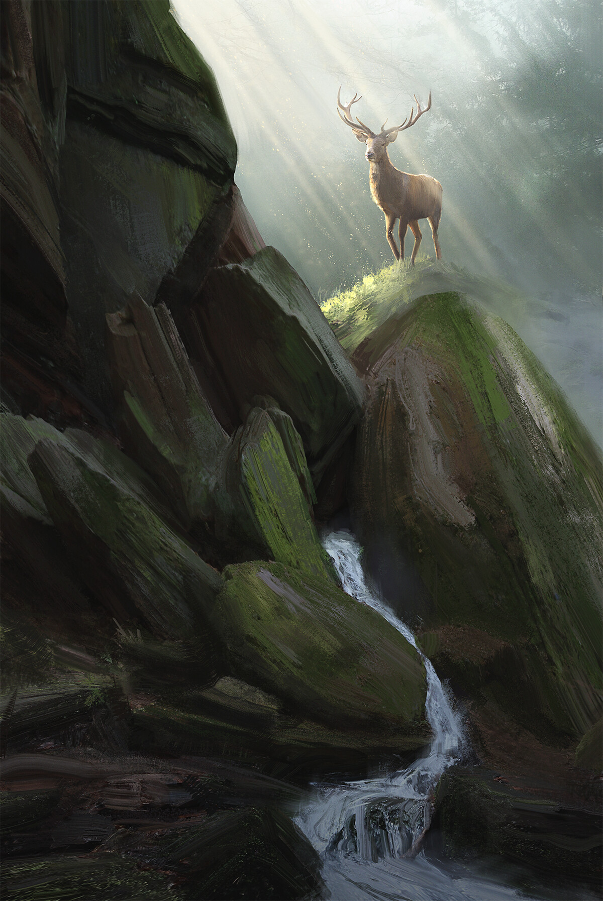 ArtStation - green rocks