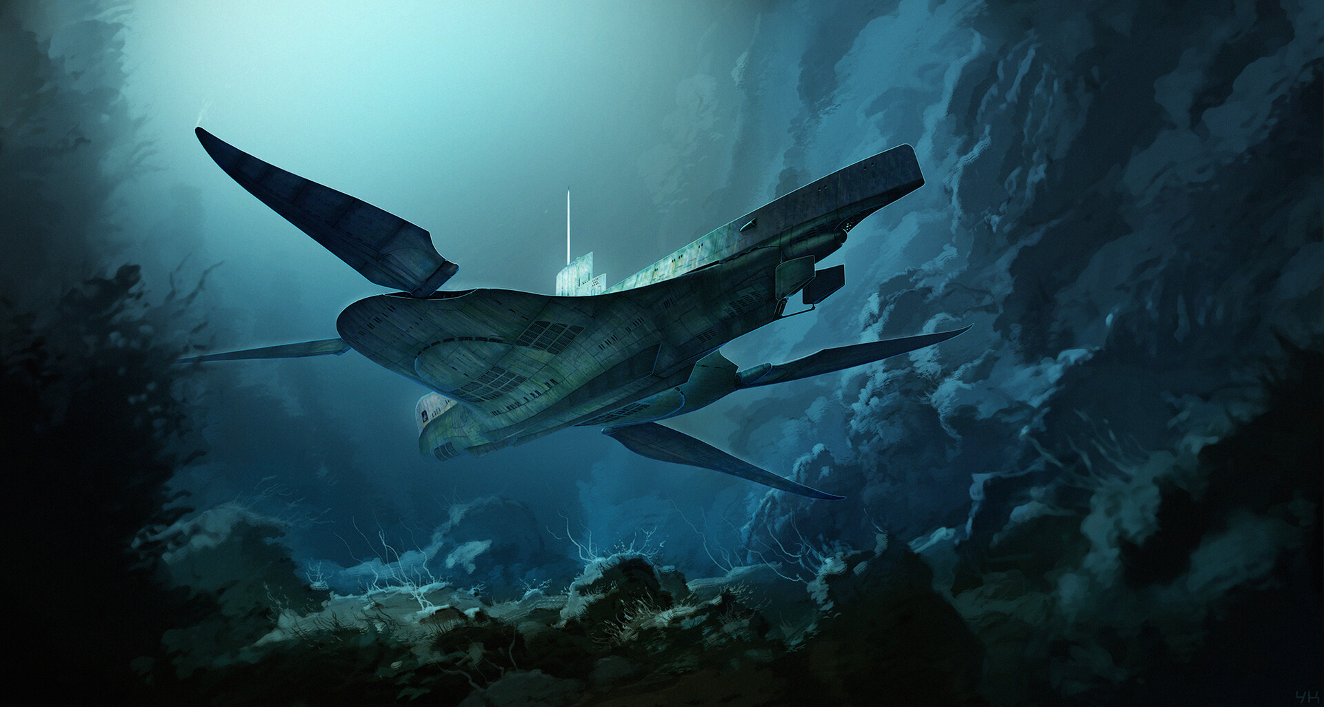 Turtle Submarine by Yannic Kawan : r/Imaginaryvessels