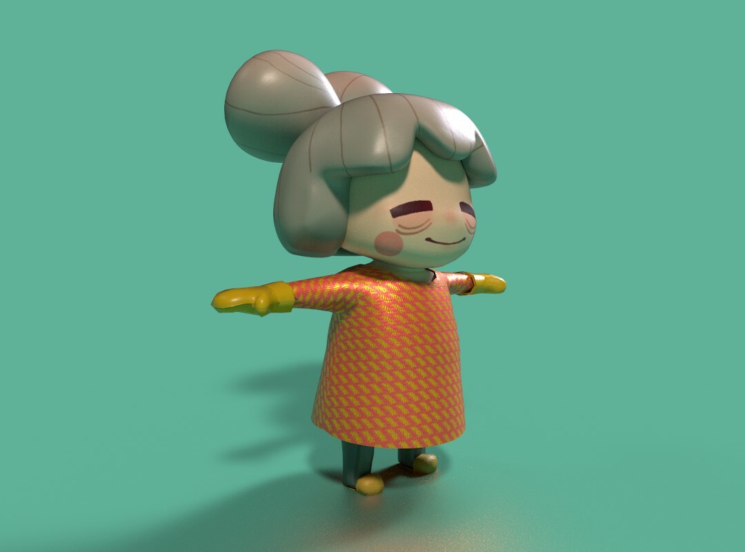 ArtStation - Grandma Set_Game Character for Glorra Studios