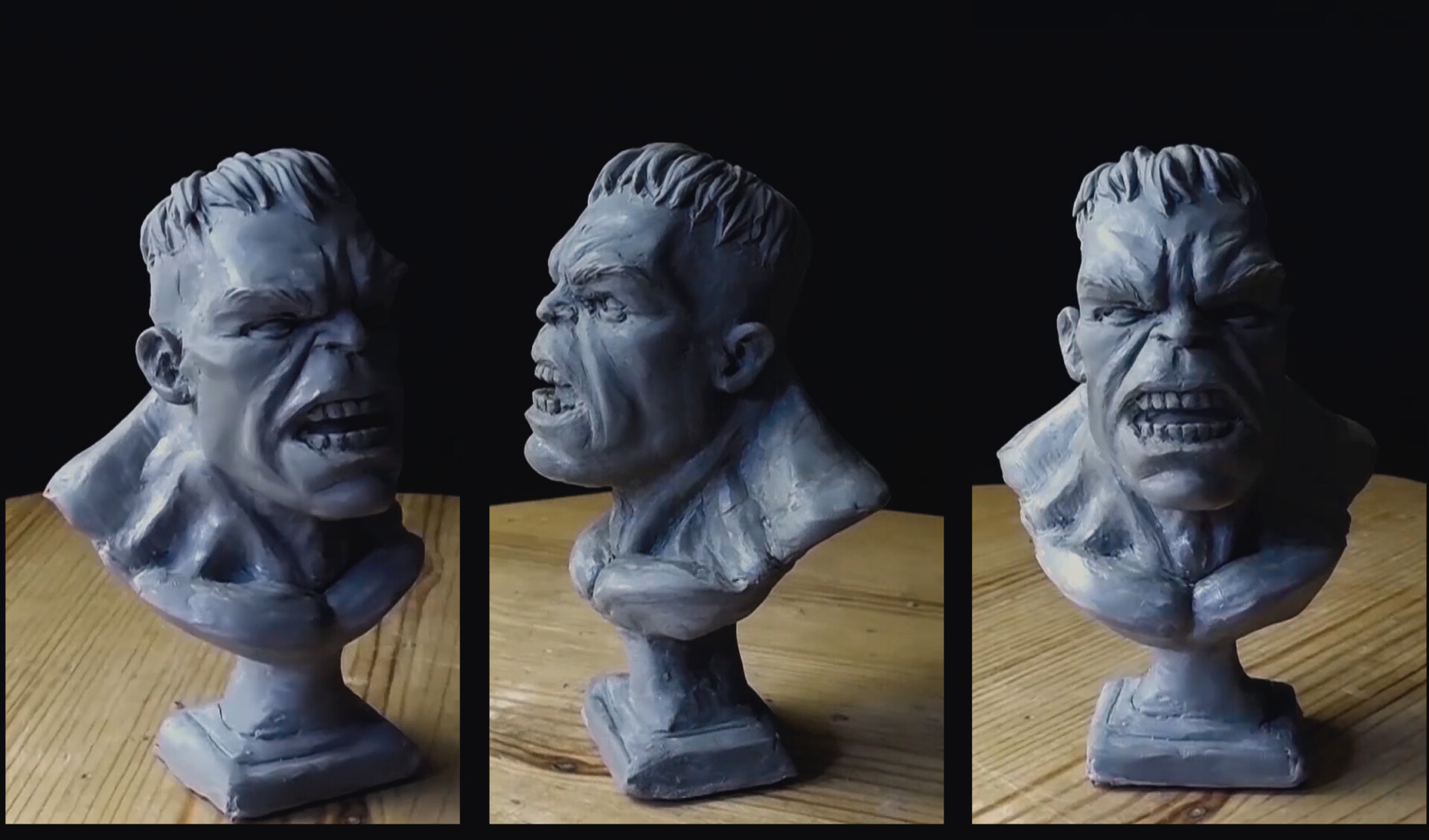ArtStation - The Incredible Hulk - sculpture bust