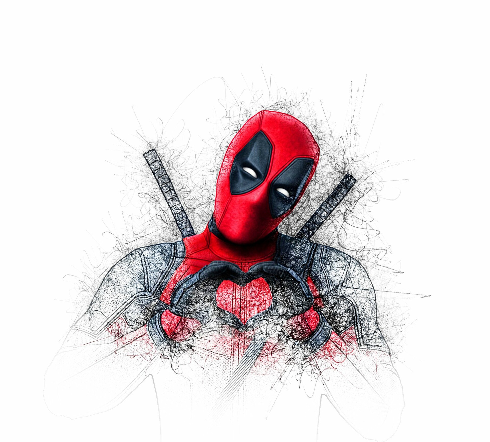 Deadpool Splatter Art