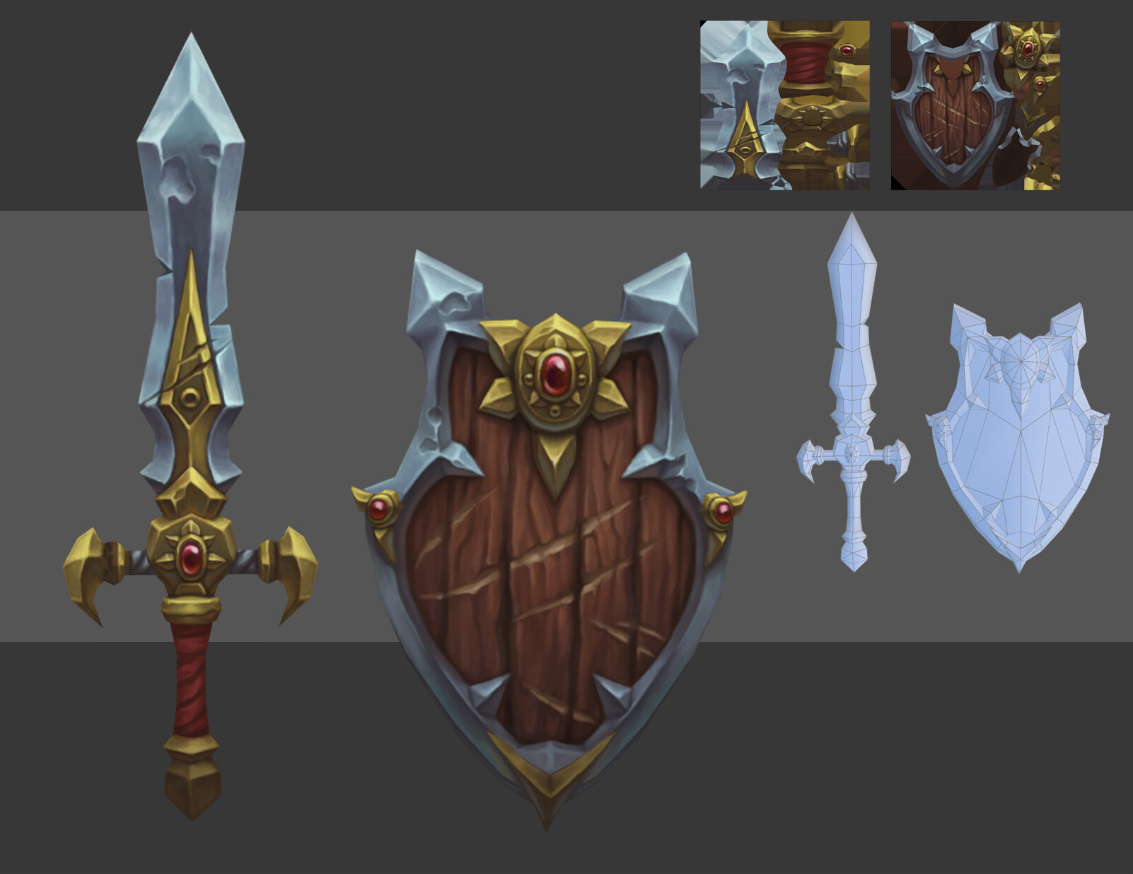 ArtStation - Knight`s sword & shield, Nika P